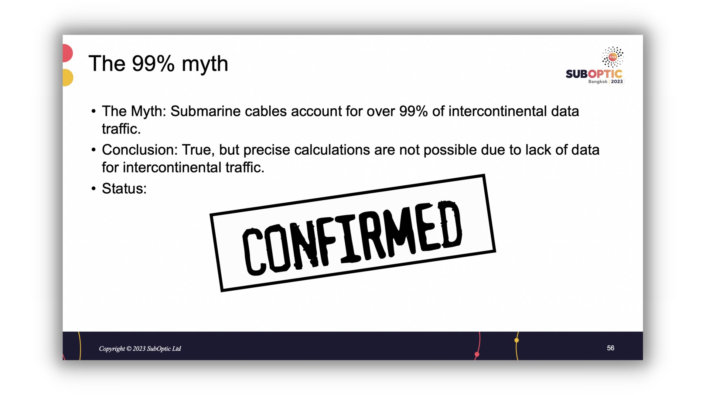 Do Submarine Cables Account For Over 99% of Intercontinental Data Traffic?